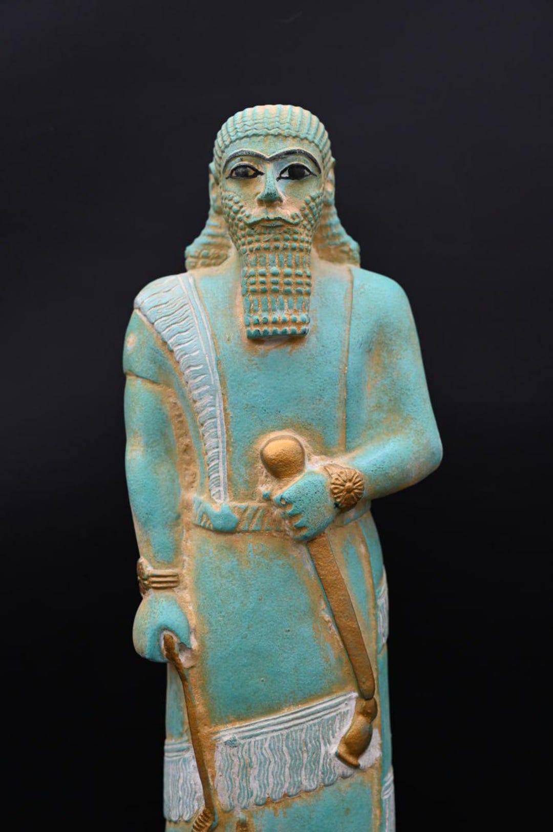 King Sargon II Statue, the Mighty Neo-assyrian Ruler and Guardian of ...