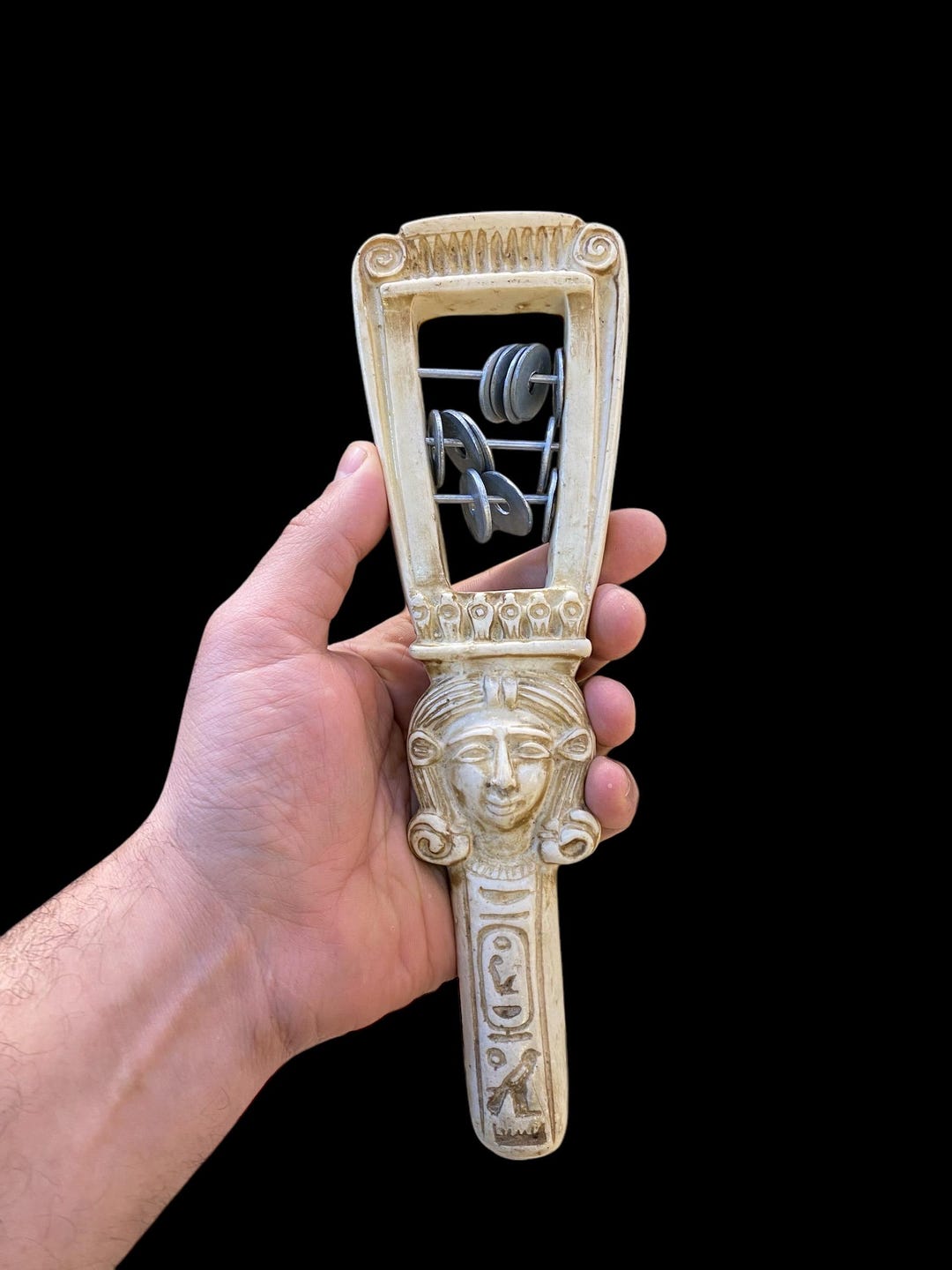Unique Hathor Sistrum Egyptian Instrument Pretty Sound Hathor Goddess ...