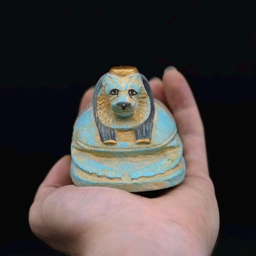 Egyptian Scarab With Goddess Sekhmet Head - Symbol of Luck & Power ...
