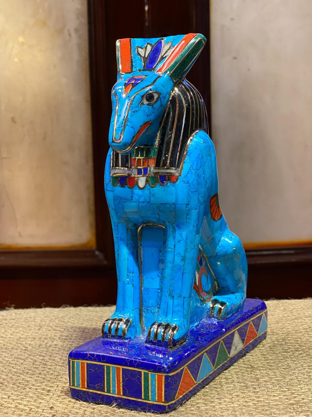 Seth Handcrafted Egyptian God Seth Statue - Stone Figurine-ancient ...