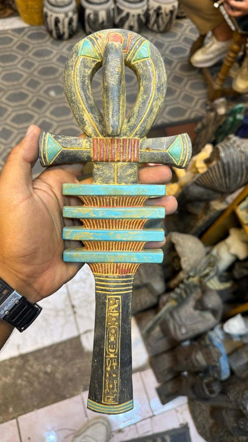 Explore Ancient Wonders Genuine Egyptian Key of Life Statue Pharaonic ...