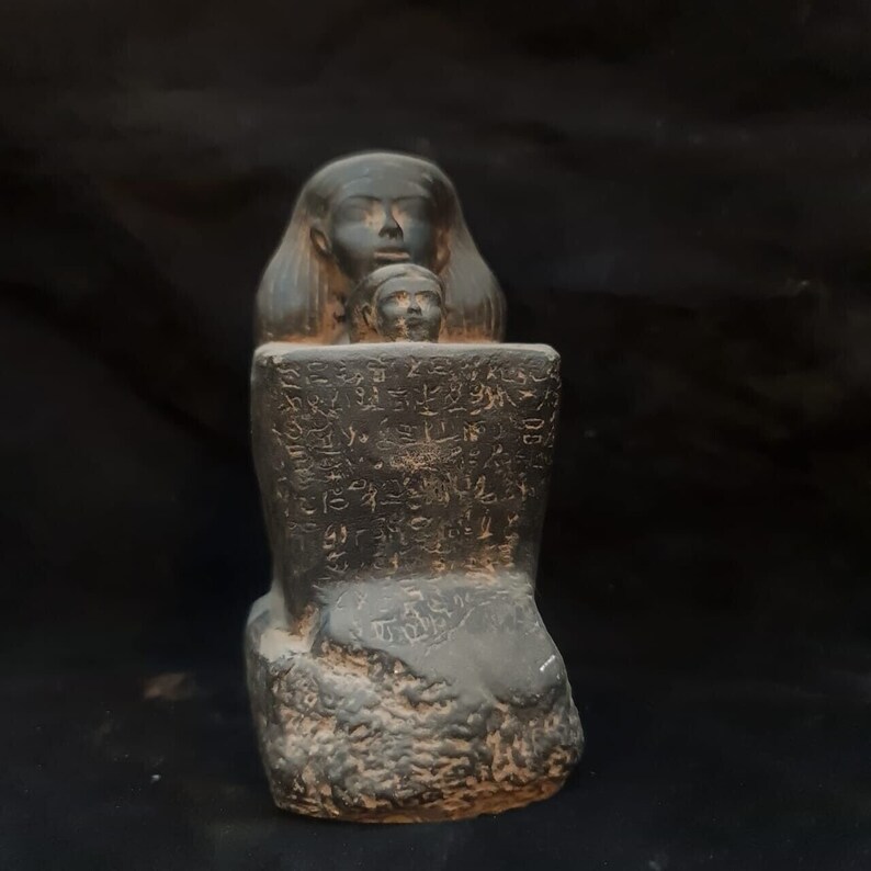Rare Block Statue Senenmut and Neferure/ Egyptian Antiquities ...