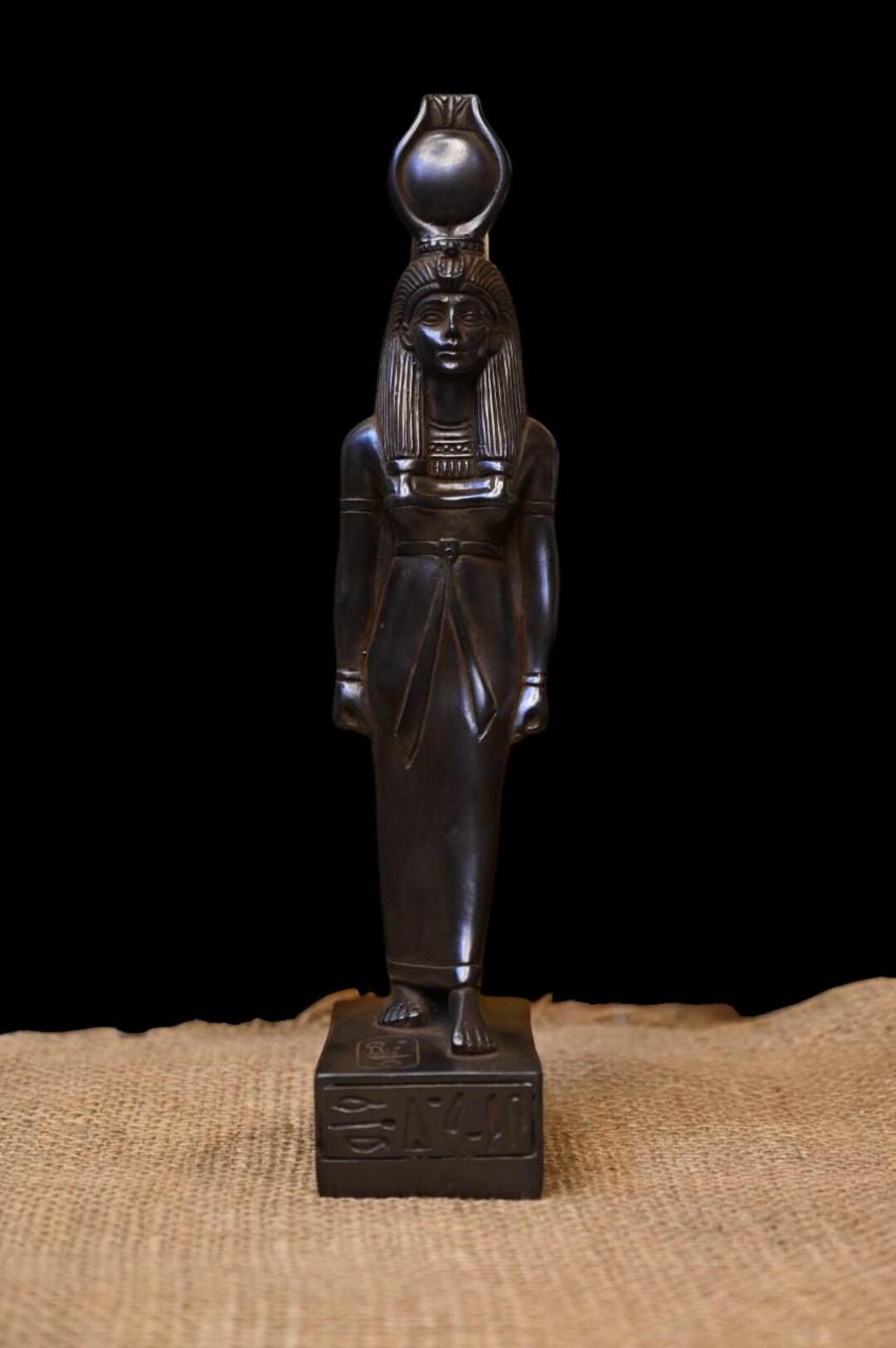 Hathor Basalt Statue: Egyptian Goddess Sculpture, Ancient Decor - Etsy
