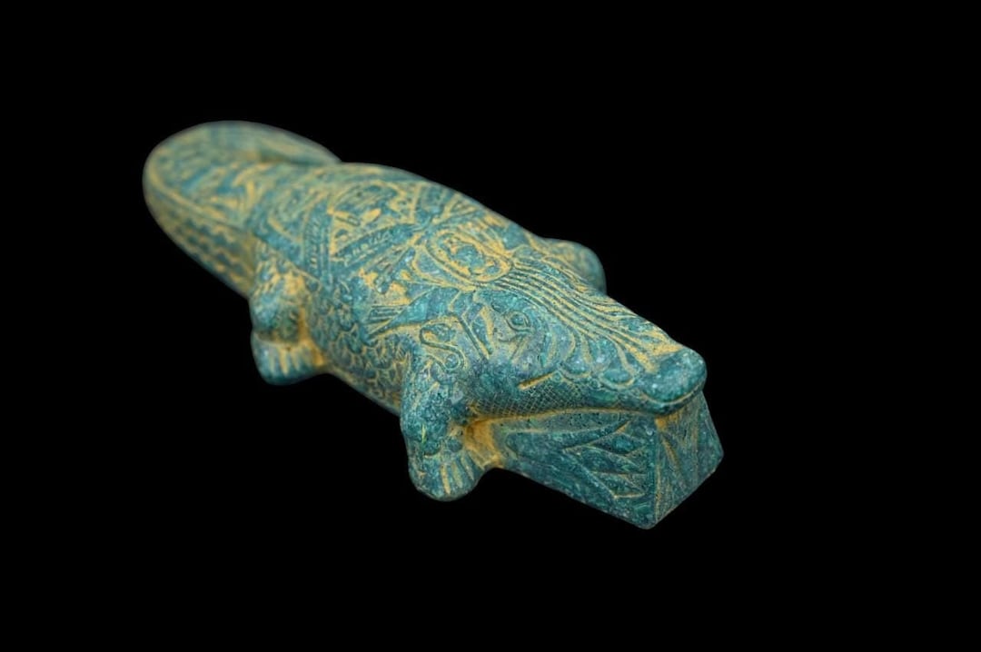 Sobek Statue Ancient Egyptian Mythology, Egyptian Crocodile , Symbol of ...
