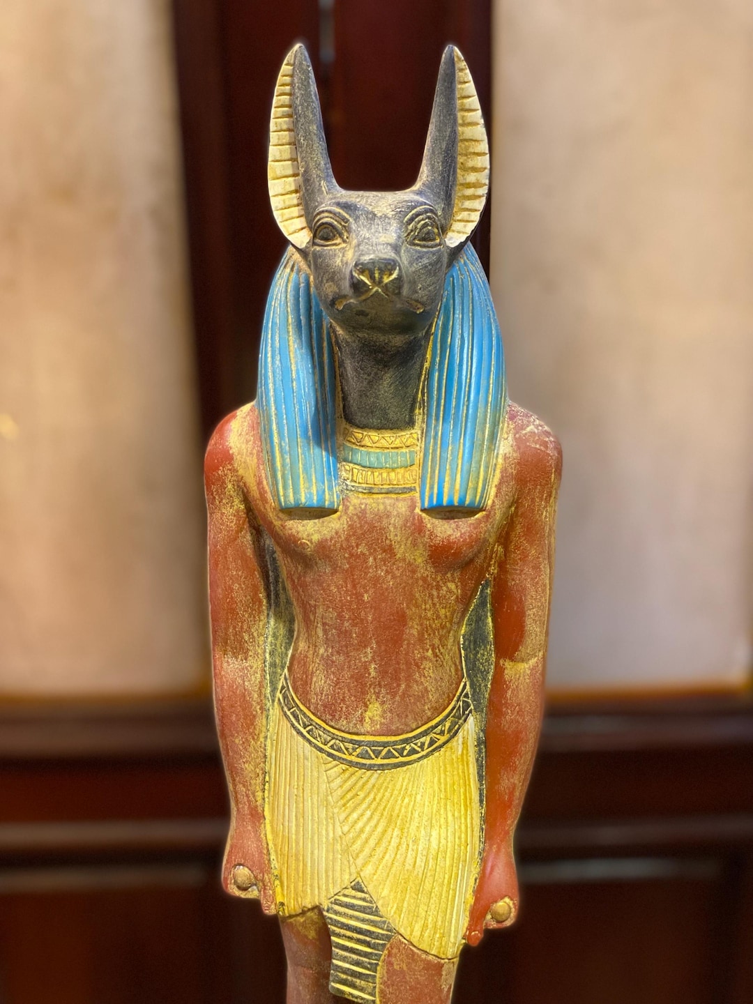 Gorgeous Jackal Statue the Ancient Egyptian God Anubis God of ...