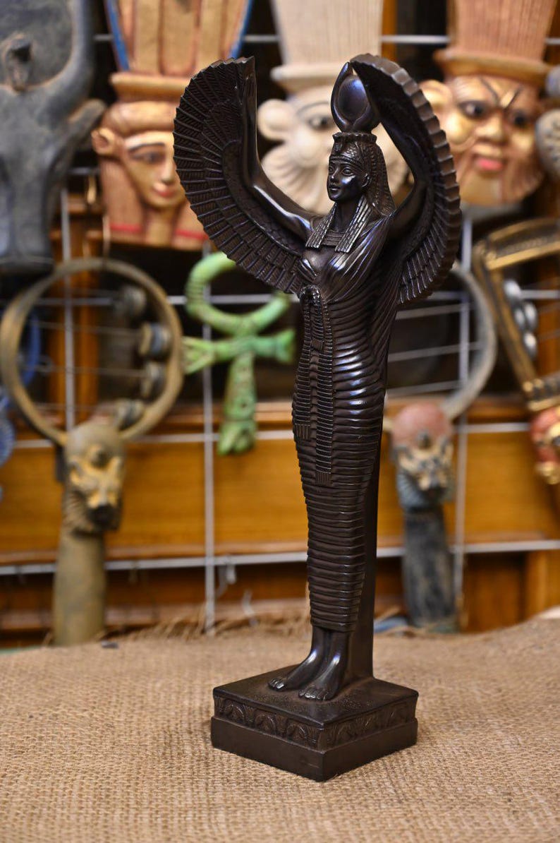 Statue of Isis, the Goddess of Music, Love, Protection, and Rare ...