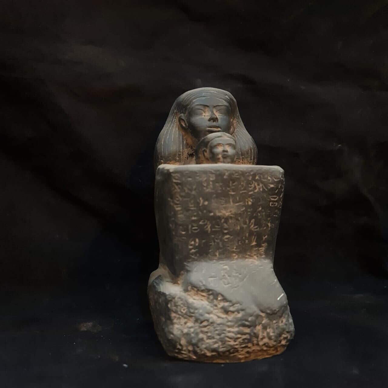 Rare Block Statue Senenmut and Neferure/ Egyptian Antiquities ...
