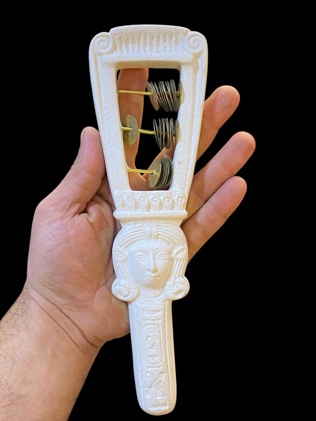 Gorgeous Hathor Sistrum Egyptian Instrument Pretty Sound Hathor Goddess ...