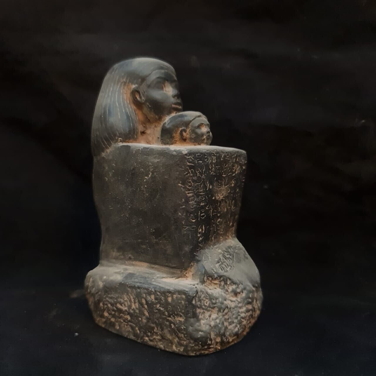 Rare Block Statue Senenmut and Neferure/ Egyptian Antiquities ...