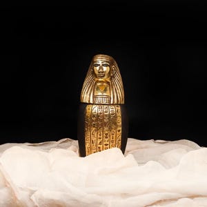 Ancient Egyptian Canopic Jars Set Symbol of Eternity and Royal Funerary ...