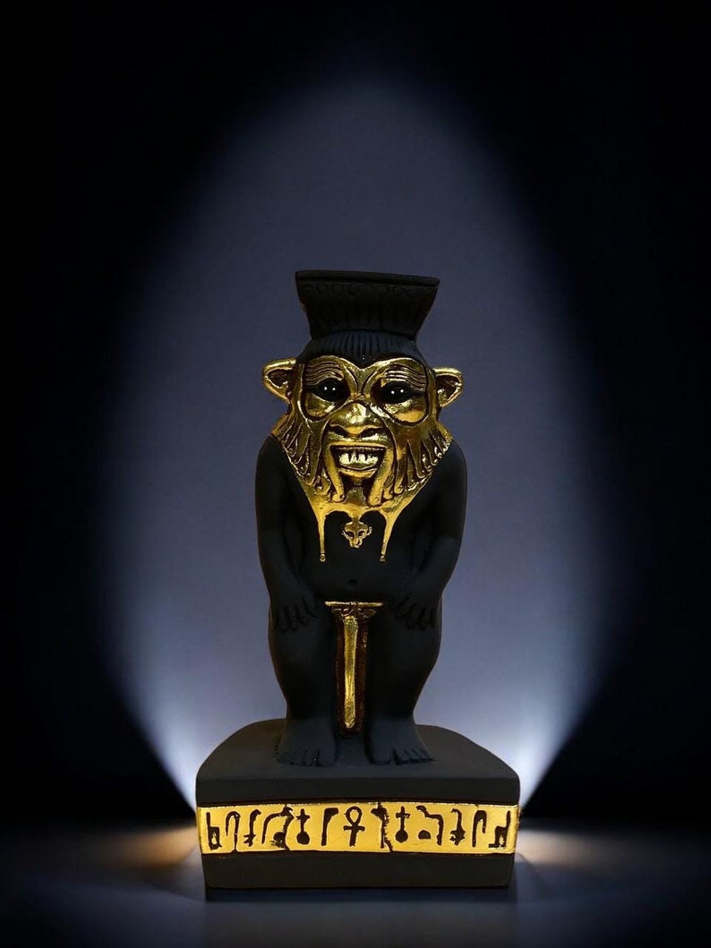 Handmade Egyptian God Bes Statue: Ancient Mythology Replica - Etsy