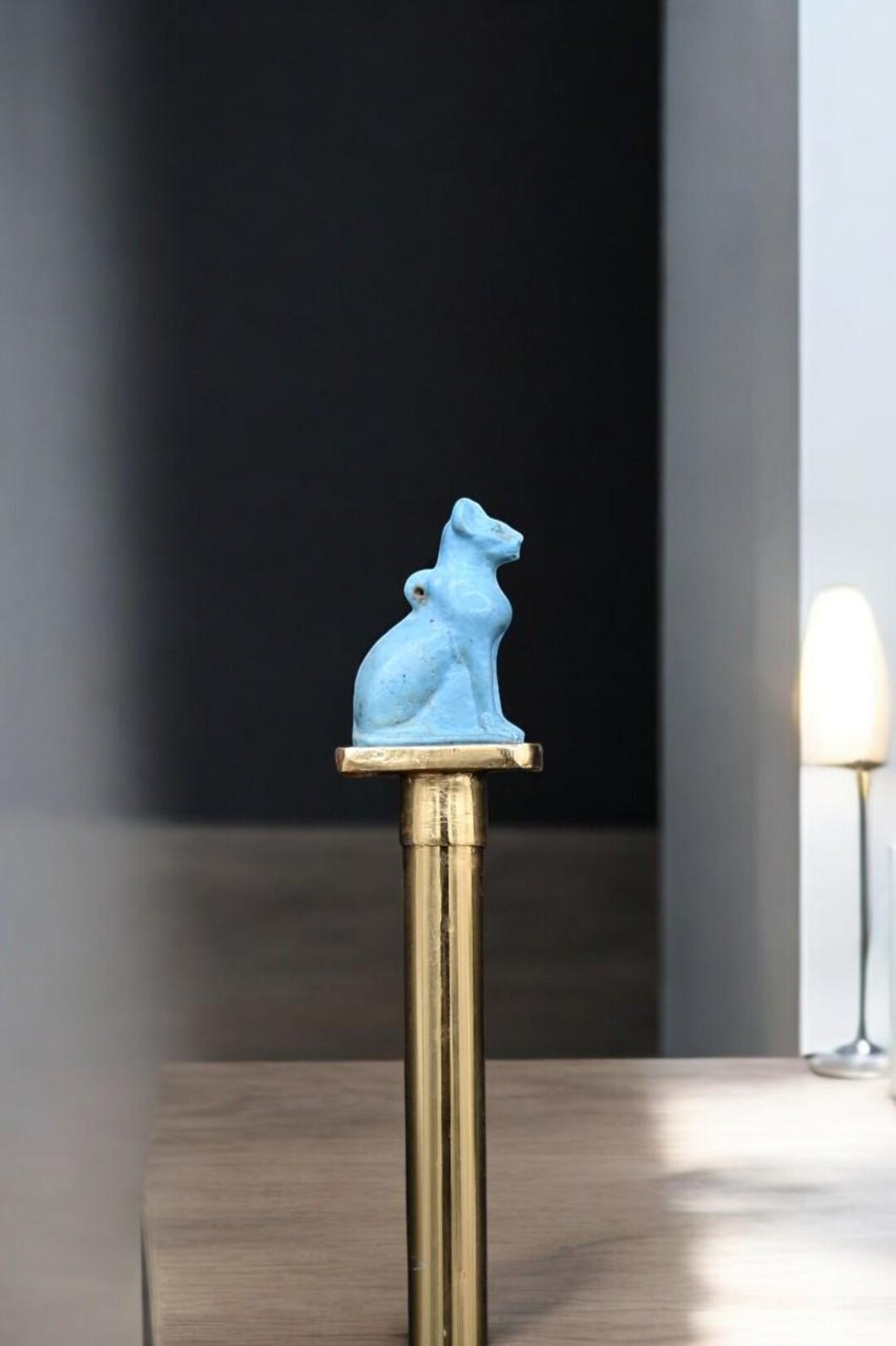 Egyptian Bastet Statue: Museum Replica Scepter, Uncommon Antique Gift ...