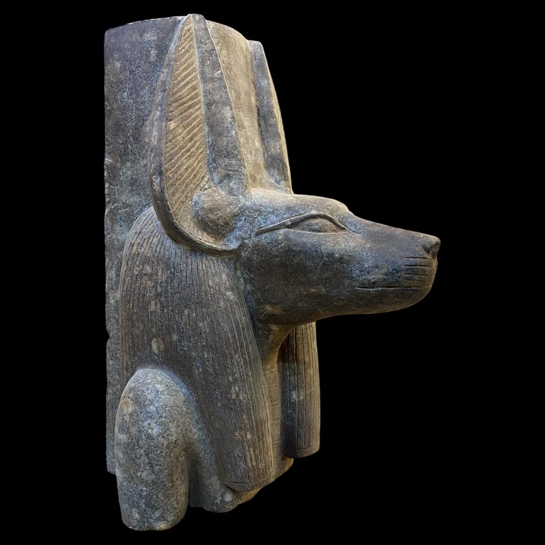 Hand-carved Granite Anubis Statue: Egyptian God of Mummification - Etsy