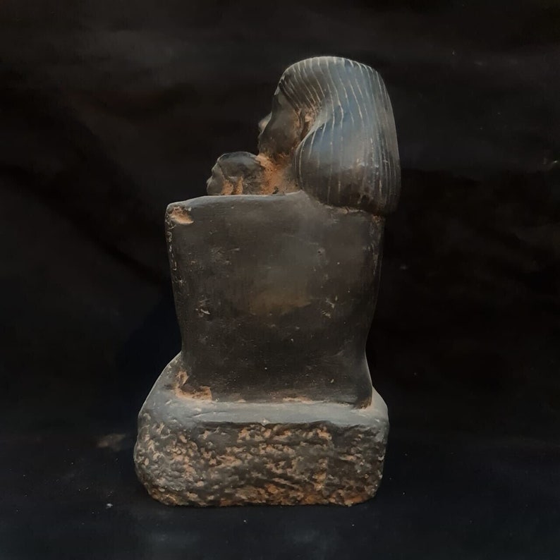 Rare Block Statue Senenmut and Neferure/ Egyptian Antiquities ...