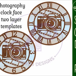 Photography Wall Clock Laser Cut Files, SVG File. Vector File Ai, Cdr ...