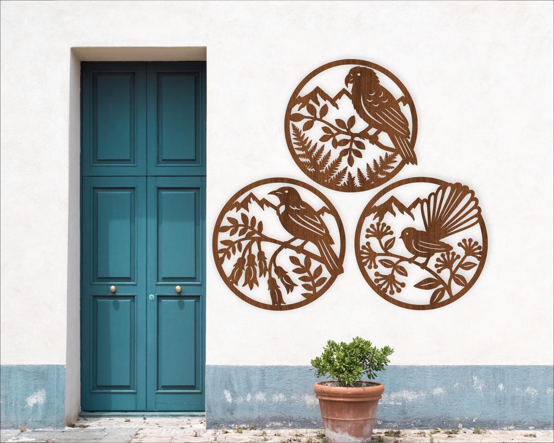New Zealand Bird Wall Art SVG – Kiwi Native Birds Laser Cut Decor ...