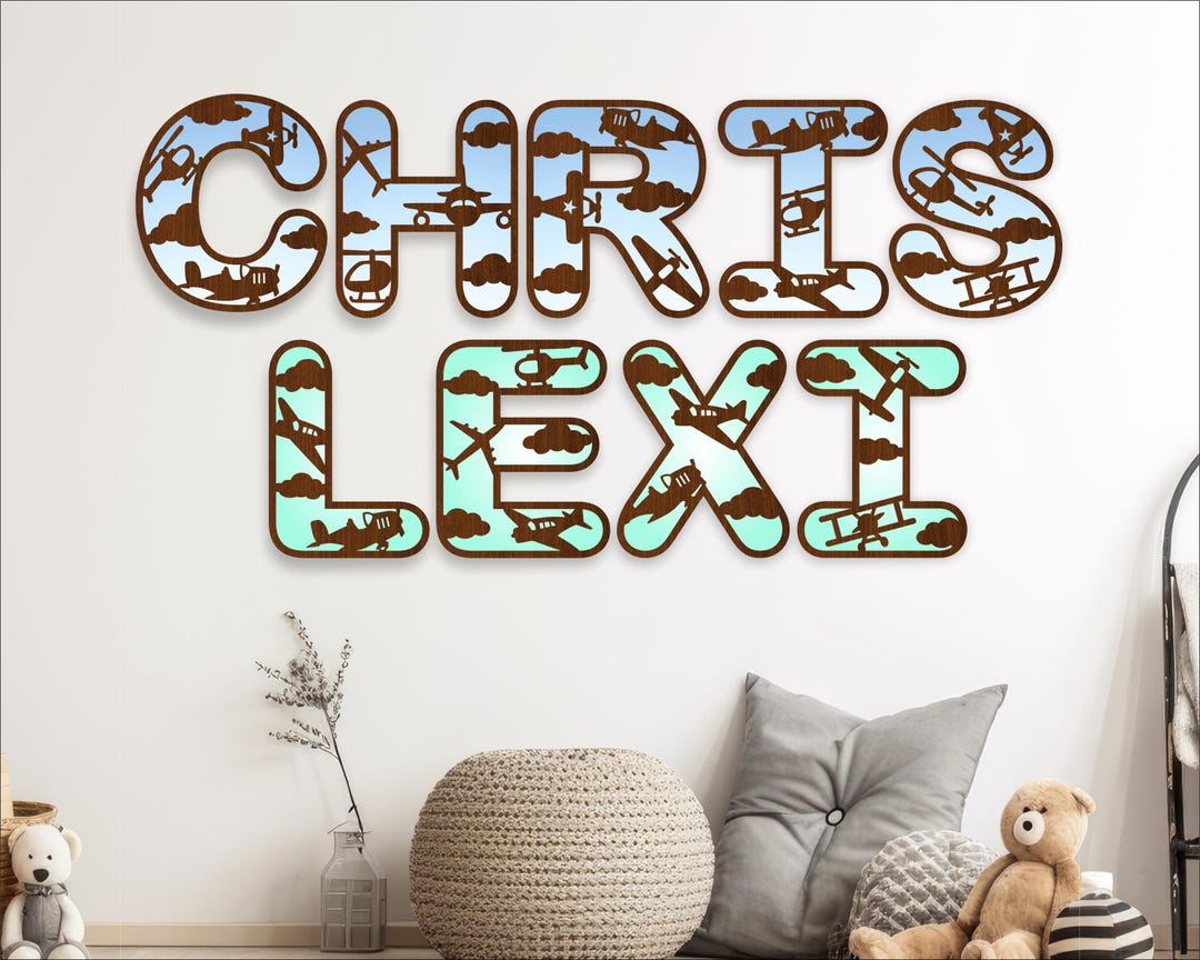 Plane and Helicopter Alphabet Set. 2 Layer X 47 Letters Vector Files ...