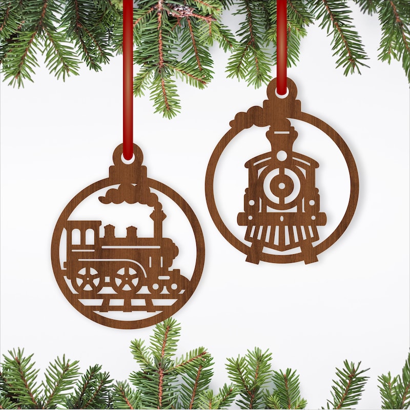Train Laser Ornament - Etsy