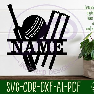 Cricket Name Sign SVG Laser Cut Template: Wall Hanger (digital Download ...