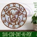 Highland Cow Wall Clock Laser Cut Files, SVG File. Vector File Ai, Cdr ...