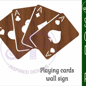 Playing Cards Wall Art, SVG File. Vector File Ai, Cdr, Dxf Instant ...