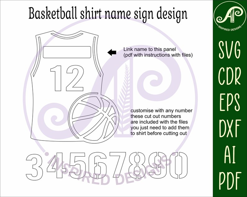 Basketball Name Sign SVG - Sport Theme Personalized Laser Cut Template ...