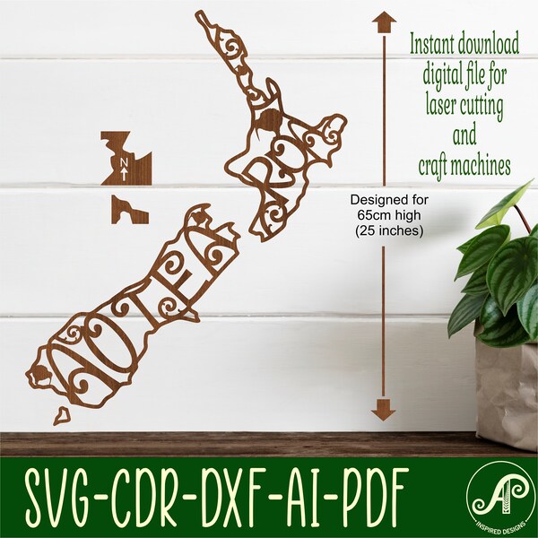 Laser Cut File Aotearoa - Etsy