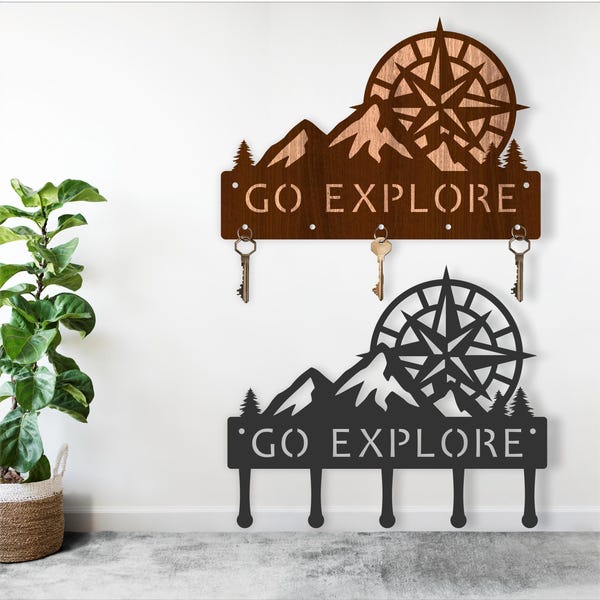 Mountain Key Holder - Etsy