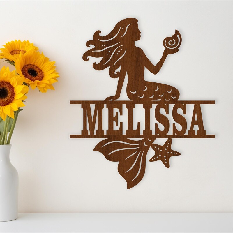 Wood Mermaid Wall Decor - Etsy