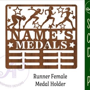 Athletics Runner Female Medal Holder, SVG, Sports Themed Door or Wall ...