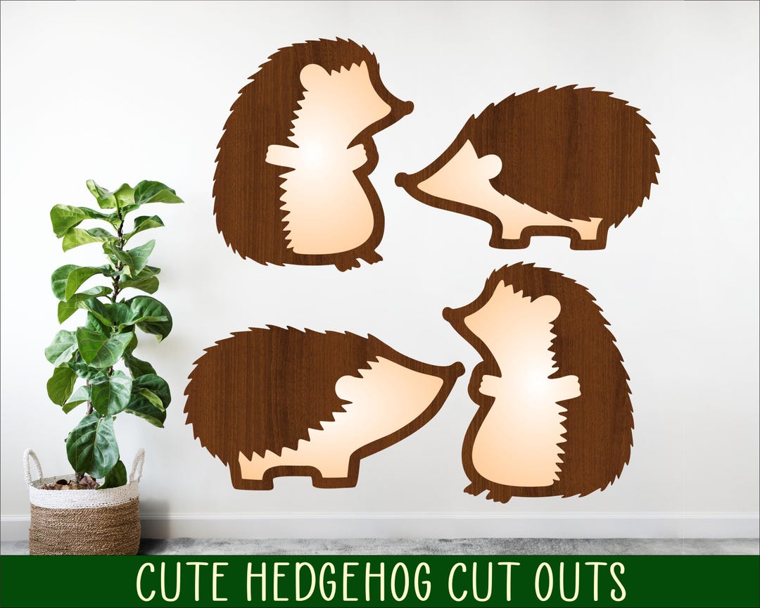 Cute Hedgehog SVG Shapes. Vector Cut Files Digital Download Instant ...