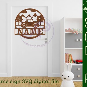 Truck Ute Name Sign, SVG, Vehicle Nursery Decor Wall Art, Laser Cut ...