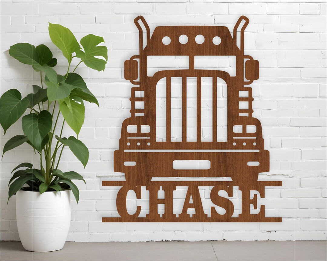 Semi Truck Name Sign, SVG, Trucking Themed Door or Wall Hanger, Laser ...