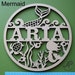 Mermaid Name Sign, SVG, Ocean Themed Door or Wall Hanger, Laser Cut ...