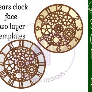 Gears Wall Clock Laser Cut Files, SVG File. Vector File Ai, Cdr, Dxf ...