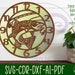 Fishing Wall Clock Laser Cut Files, SVG File. Vector File Ai, Cdr, Dxf ...