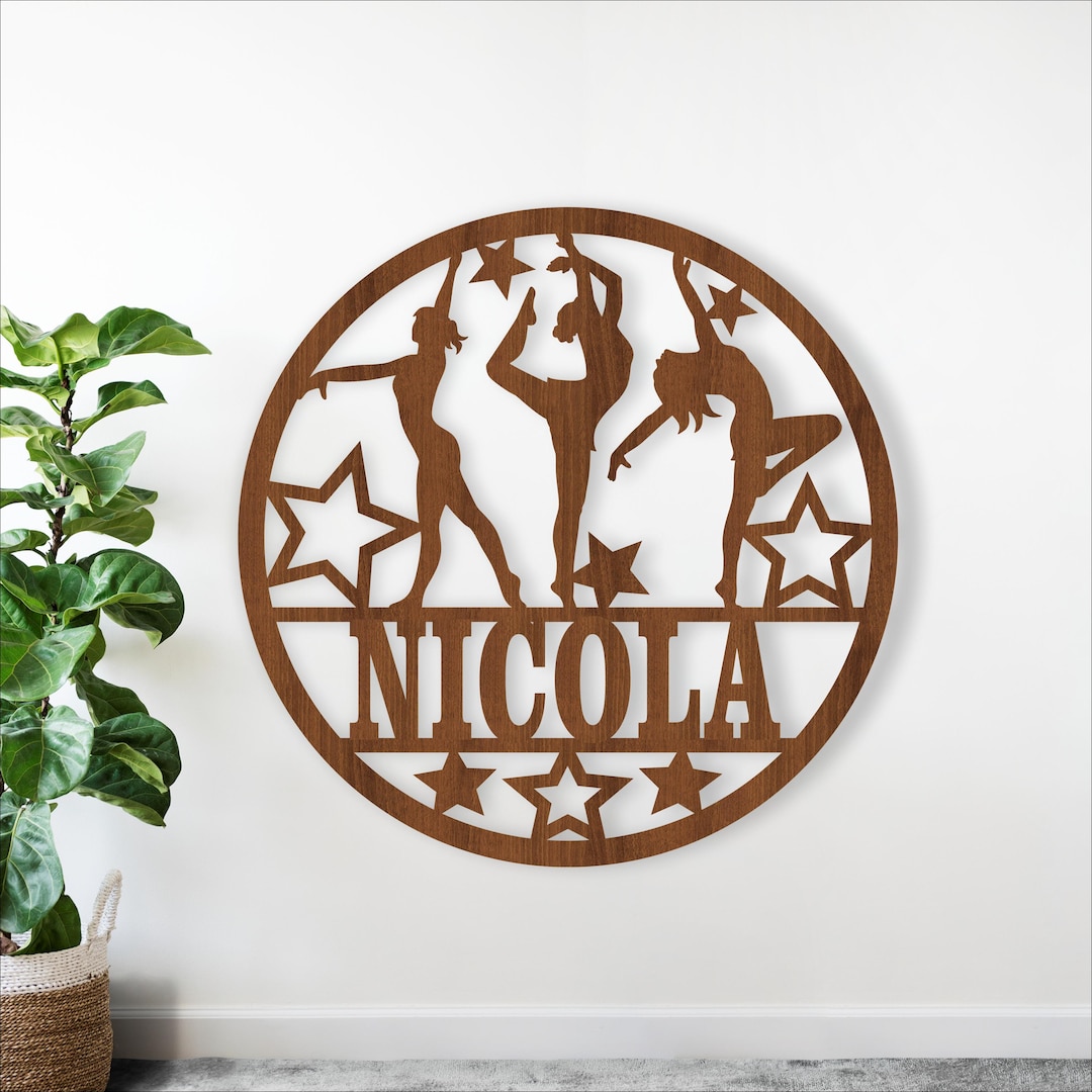 Dance Name Sign: Laser Cut Dancing Personalized Template (digital ...