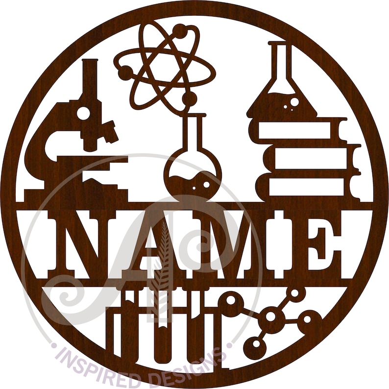 Science Name Sign SVG Learning Themed Door or Wall Hanger - Etsy