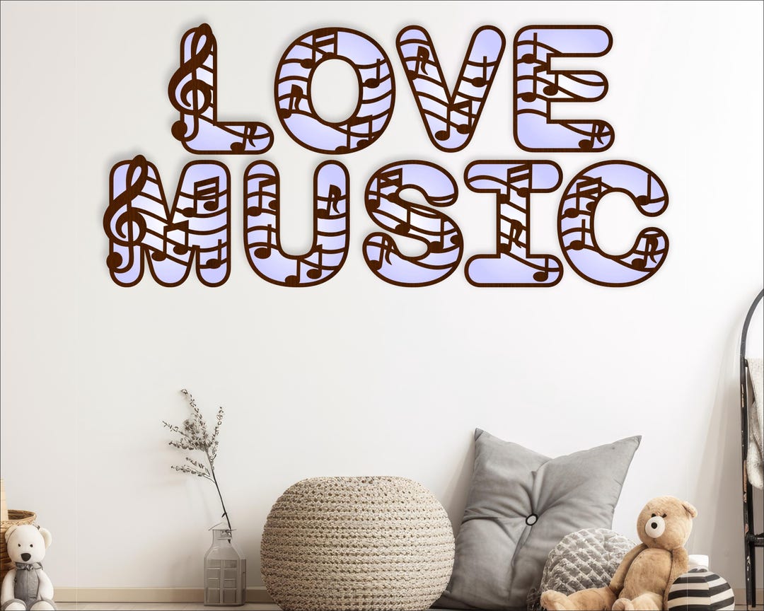 Music Letters SVG Set: Layered Alphabet, Name Sign (digital Download ...