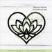 Lotus Flower Heart Wall Designs - Laser Cut Yoga, Namaste Signs ...