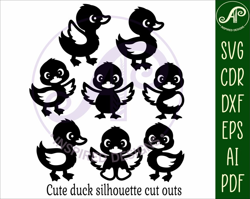 Duckling SVG Bundle: Laser Cut Files, Wall Art (digital Download) - Etsy
