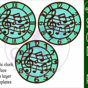 Music Wall Clock Laser Cut Files, SVG File. Vector File Ai, Cdr, Dxf ...