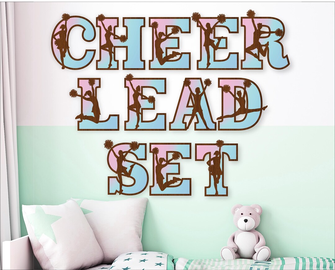 Cheerleaders Female Player Alphabet Set. 2 Layer Letters. 54 Letter ...