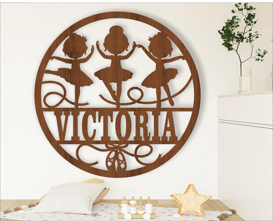 Ballerina Dancers Name Sign, SVG, Dance Themed Door or Wall Hanger ...