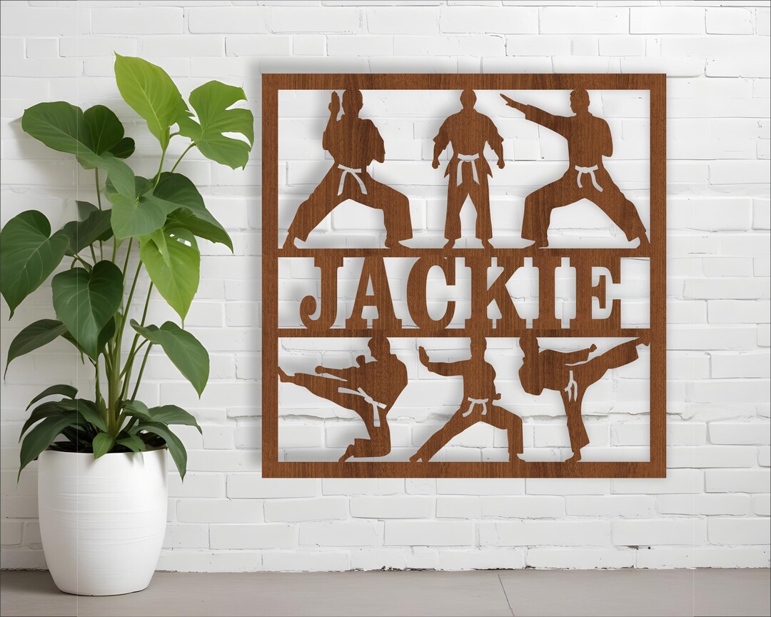 Karate Name Sign, Digital Download Design, Laser Cut Template, Instant ...