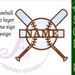 Baseball Name Sign SVG Laser Cut Template, Door or Wall Hanger, Vector ...