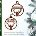 Stag Christmas Ornaments SVG Laser Cut, Instant Download Pdf, Dxf, Ai ...