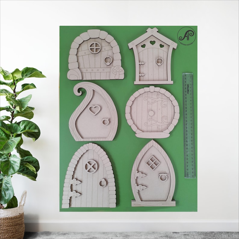 Fairy Doors SVG Two layer Laser Cut File Template With Windows fairy-doors-svg-two-layer-laser-cut-file-template-with-windows