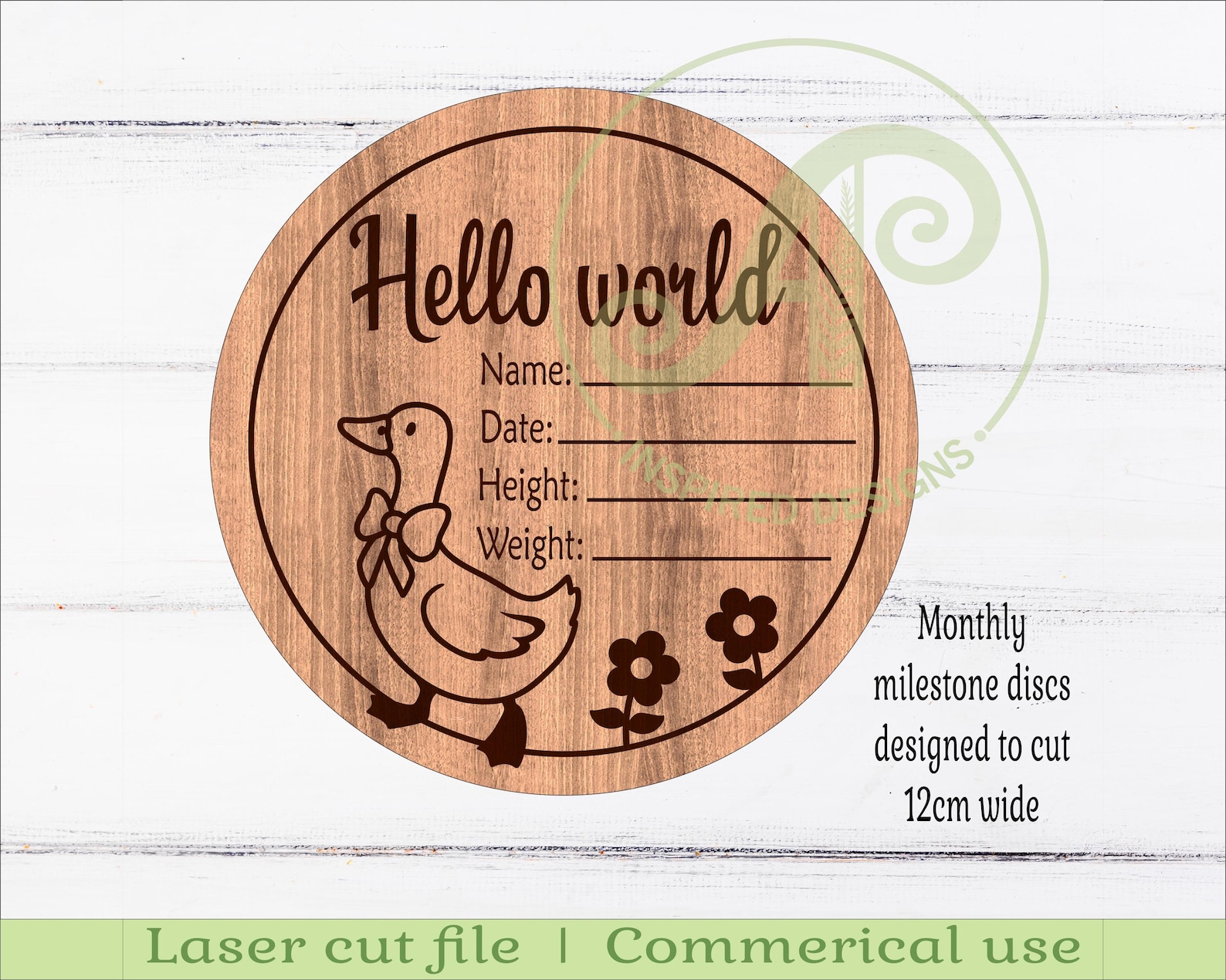 Goose Milestone Discs SVG Bundle: Laser Cut Files (digital Download - Etsy