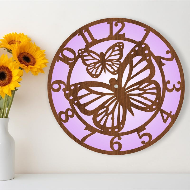 Butterfly Clock - Etsy UK
